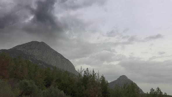 Depressing Gloomy Dark Mountain and Forest, Stock Footage | VideoHive