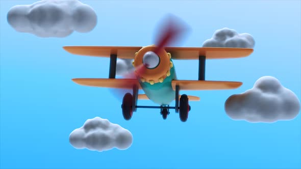 Toy Plane Flying 01 Loop, Motion Graphics | VideoHive