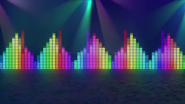 Audio Wave Meter Spectrum Disco Ambient, Motion Graphics | VideoHive