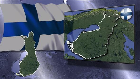 Finland Flag And Map Animation, Motion Graphics | VideoHive