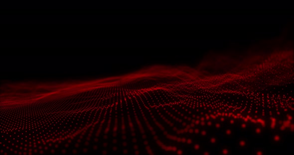 Red digital wave moving against black background, Motion Graphics ...