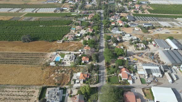 Aerial Shot of Tkuma Village At Southern District Sdot Negev, Israel ...