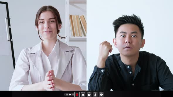 Online Meeting Boring Interview Business Colleague, Stock Footage ...