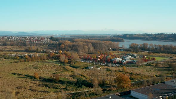 Scenic aerial view of Port Coquitlam, British Columbia., Stock Footage