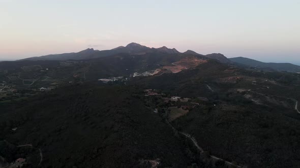 Aerial view of Mount Capanne in Marciana, Elba Island, Italy., Stock ...