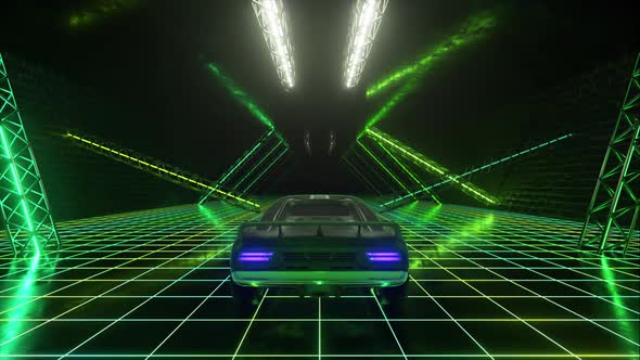 3d Cyberpunk Retro Style, Motion Graphics | VideoHive