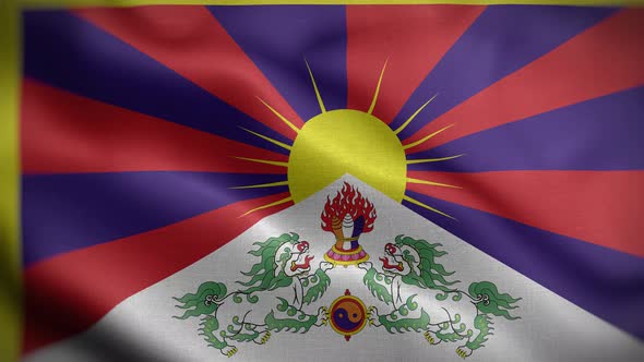 Tibet Flag Flag Loop Background 4K, Motion Graphics | VideoHive