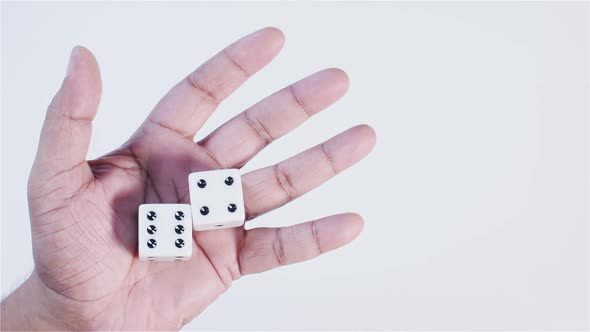 Dice Hand Open Six Four Making 10 , Stock Footage | VideoHive