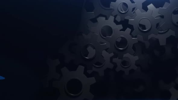 gears in motion. animation loop on the theme of the mechanism or ...