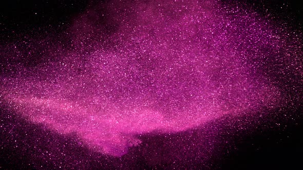 Pink Glitter Explosion in Super Slow Motion, Stock Footage | VideoHive