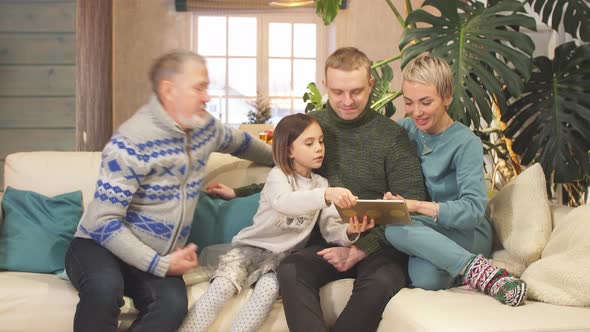 Family Sending Messages To Relatives, Stock Footage | VideoHive