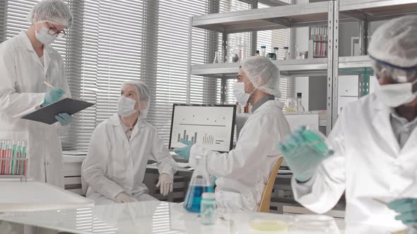 Busy Scientists in Laboratory, Stock Footage | VideoHive