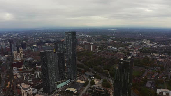 Aerial View of Manchester City in UK, Stock Footage | VideoHive