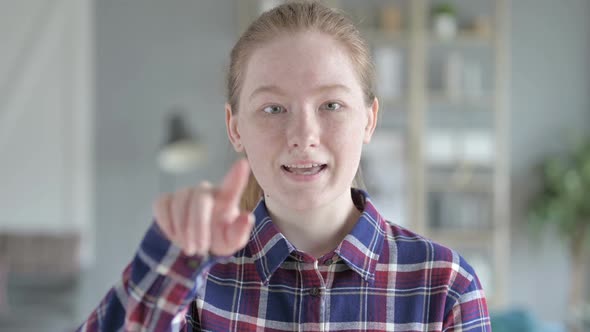 Young Woman Asking to Come By Hand Gesture, Stock Footage | VideoHive