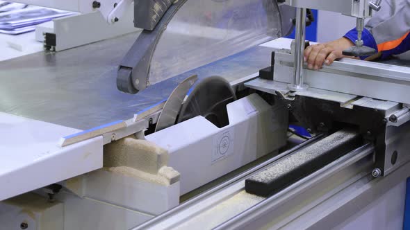 Carpenter Worker Operating Wood Cutting Machine, Stock Footage | VideoHive