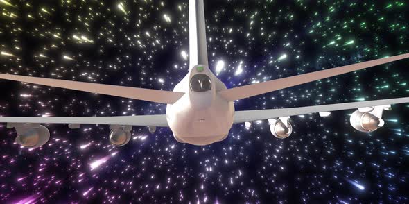 Airplane Flying In Space V3, Motion Graphics | VideoHive