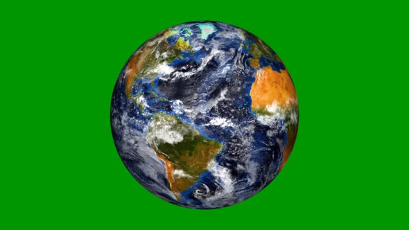 Earth planet spinning green screen, Motion Graphics | VideoHive