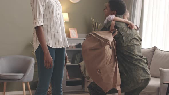 Military Man Returning Home from Army, Stock Footage | VideoHive