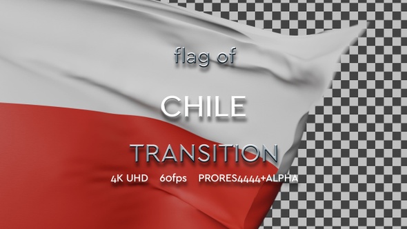 Flag of Chile Transition | UHD | 60fps by zaqariyah | VideoHive