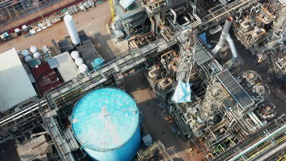 Top view of industrial factory in Hong Kong, Stock Footage | VideoHive