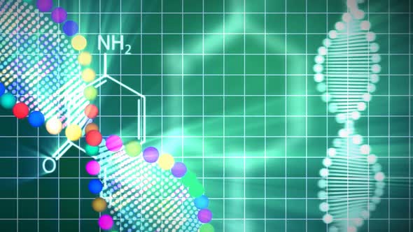 Animated background with DNA spiral, Motion Graphics | VideoHive