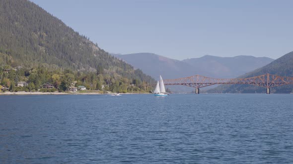 Big Orange Bridge in Nelson BC Canada, Stock Footage | VideoHive