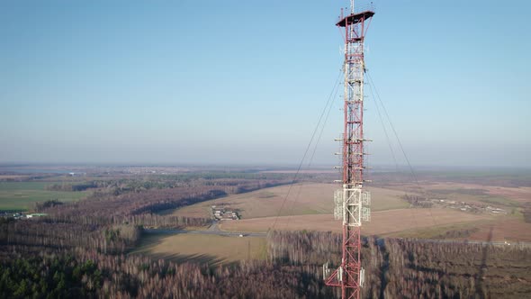 Telecommunications Tower in Rural Areas, Stock Footage | VideoHive