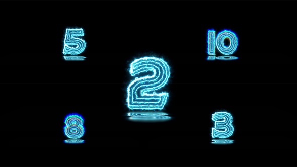 Countdown Neon Glowing Effect, Motion Graphics | VideoHive