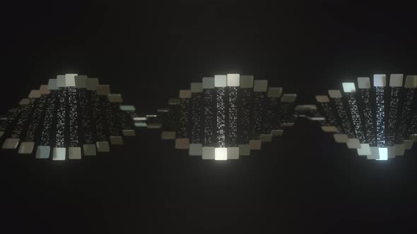 DNA Molecule Model Made of Metal, Motion Graphics | VideoHive