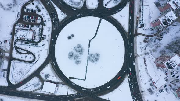 Flight Over Roundabout, Stock Footage | VideoHive