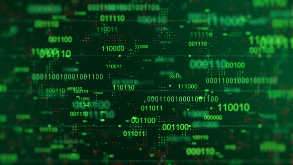 Digital Binary Code Background Green V3, Motion Graphics | VideoHive