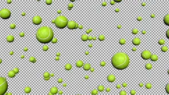 Falling Tennis Balls, Motion Graphics | VideoHive