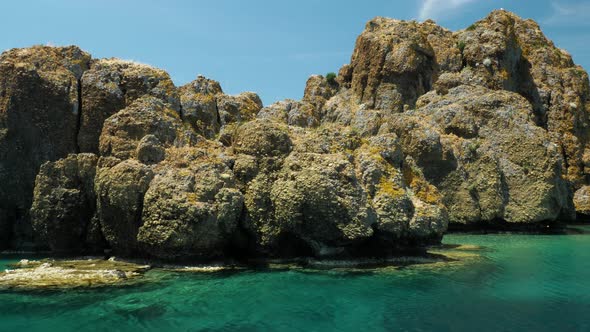 Volcanic rocks on the Cote d'Azur, Stock Footage | VideoHive