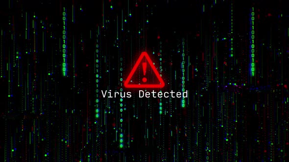 Cyber Security Virus Detected Glitch Animation, Motion Graphics | VideoHive