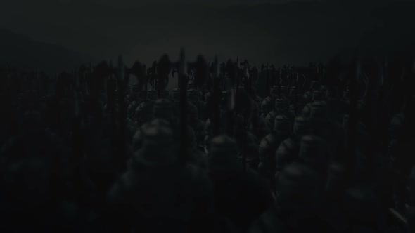 Big Army Of Medieval Soldiers Ready For War, Motion Graphics | VideoHive