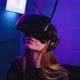 Young Female Player Playing in VR Club, Stock Footage | VideoHive