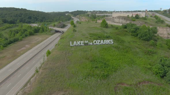 Ozarks Sign Drone, Stock Footage | VideoHive