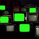 Retro TVs Green Screen. Dark Tone. Aesthetics of the 80s., Stock Footage