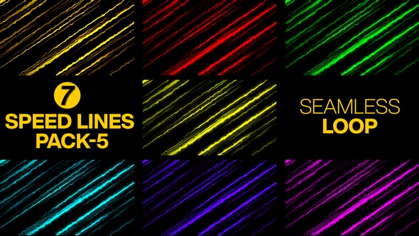 Anime Speed Weve Zig Zag Lines Pack Seamless Loop V5, Motion Graphics