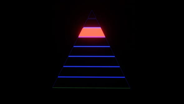 Shimmering Neon Floating Disco Pyramid 02, Motion Graphics | VideoHive