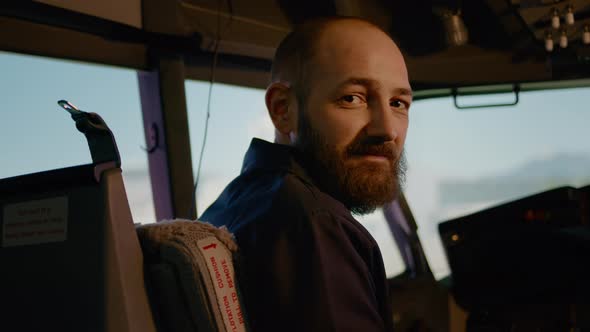 Portrait of Aviation Captain Using Control Panel Command to Takeoff ...