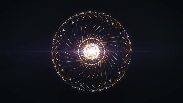 Glowing pulsating sphere and spreading lines, Motion Graphics | VideoHive