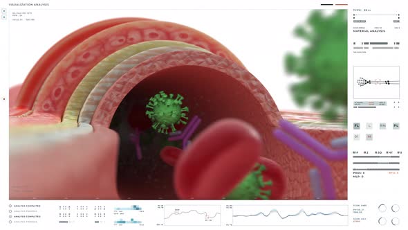 Microscope scanner technology examines the covid disease bacteria ...