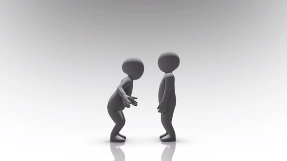 Two People Arguing And Shouting With Each Other Concept Hd, Motion Graphics