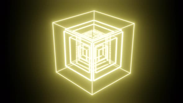Neon glowing cube, Motion Graphics | VideoHive