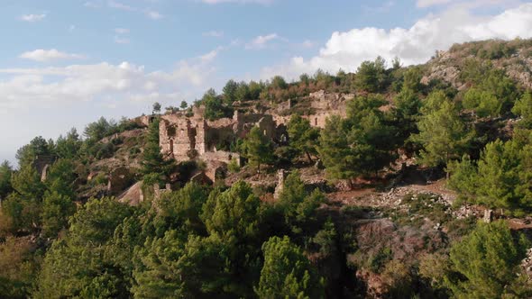 Ancient city of Syedra, Turkey. Ruins of old abandoned antique city ...