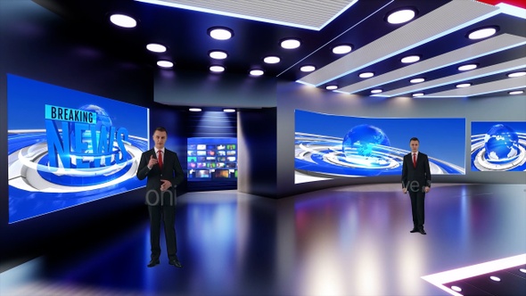 3D Virtual News Studio M103C, Motion Graphics | VideoHive
