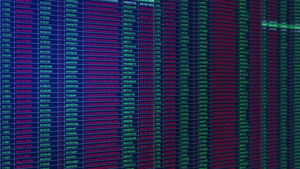Digital Stock Market Values tables tickers, companies indexes evolving ...