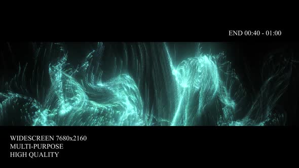 Vortex Waves Particles - Widescreen Background, Motion Graphics | VideoHive