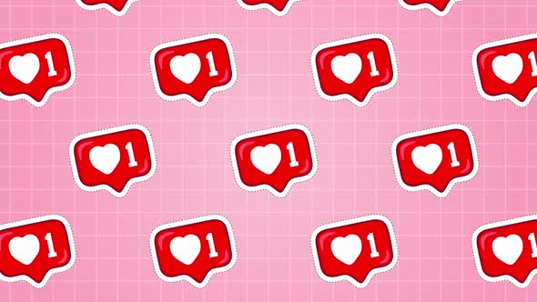 Instagram Love Heart Sticker Background Animation, Motion Graphics